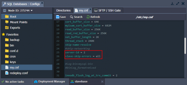 ฐานข้อมูล Mysql Mariadb การจำลองแบบ Master Slave คู่มือการใช้งาน Ruk Com Cloud Paas