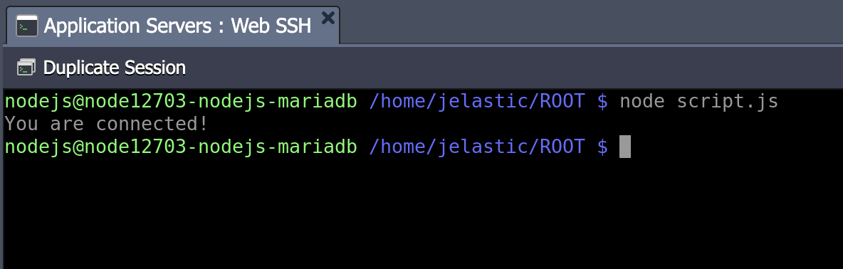 การเชื่อมต่อ Node.js แอปพลิเคชันเข้ากับ MySQL/MariaDB - คู่มือการใช้งาน ... การเชื่อมต่อ Node.js แอปพลิเคชันเข้ากับ MySQL/MariaDB - คู่มือการใช้งาน ...