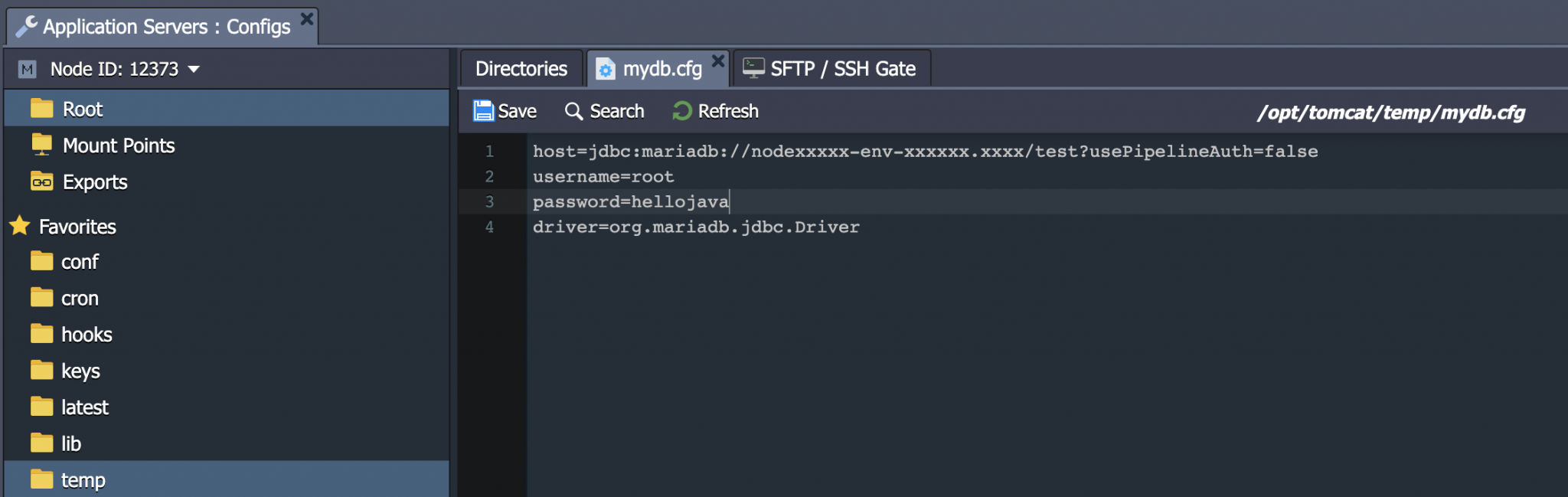 การเชื่อมต่อจาวาเข้ากับ MariaDB/MySQL - คู่มือการใช้งาน Ruk-Com Cloud (PAAS)