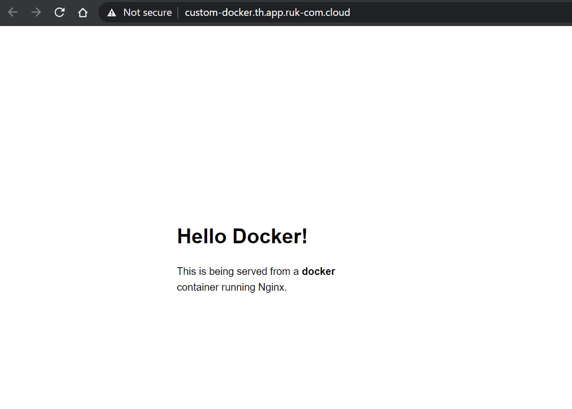 Custom Containers Deployment - คู่มือการใช้งาน Ruk-Com Cloud (PAAS)
