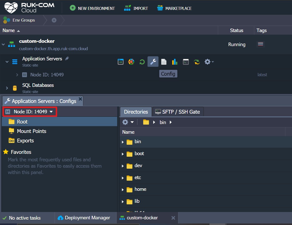 Container Configuration - คู่มือการใช้งาน Ruk-Com Cloud (PAAS)